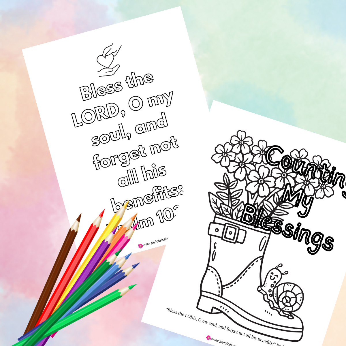 Color Me Joy Adult Coloring Page Bundle - Digital Set of 12 Designs ...
