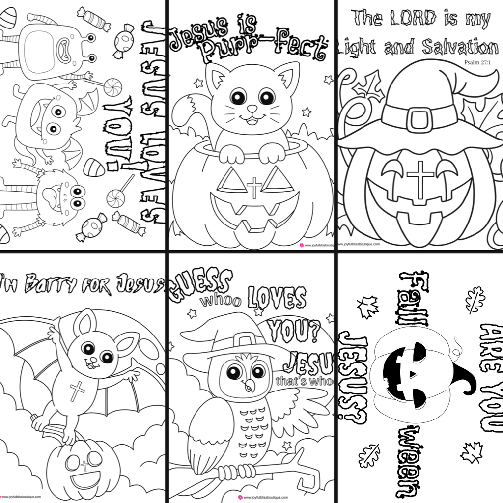 free printable christian halloween coloring pages